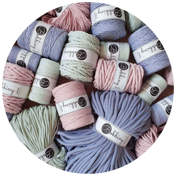BOBBINY USA | Shop Macramé Cotton Cords - Braided, Twisted, 3 Ply ...