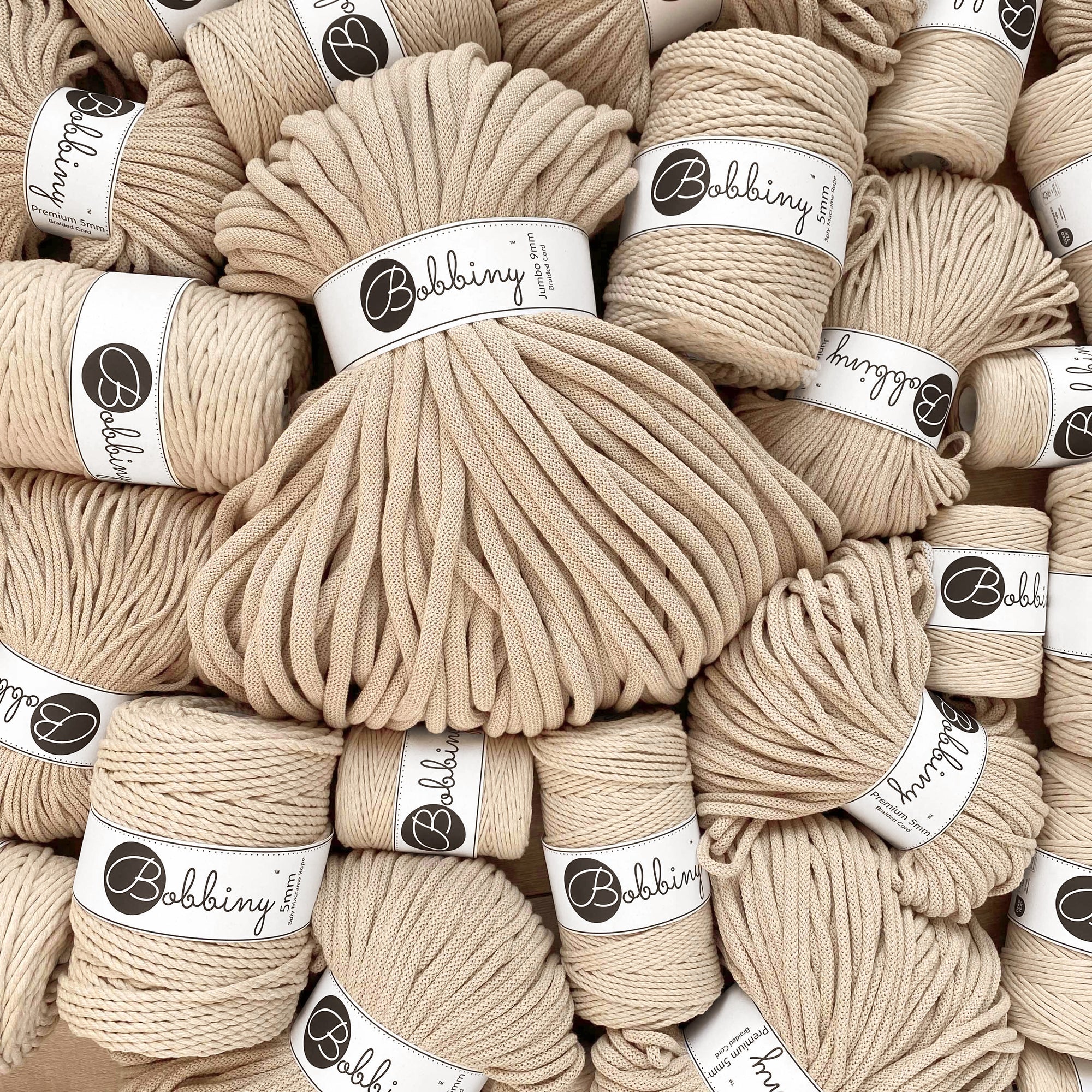 BOBBINY USA | Shop Macramé Cotton Cords - Braided, Twisted, 3 Ply ...